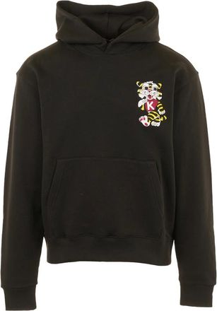 Kenzo Homme, Sweatshirts et sweats &agrave; capuche, Noir, Taille: M Wild Tiger Embroidered Classic Sweat &agrave; capuche