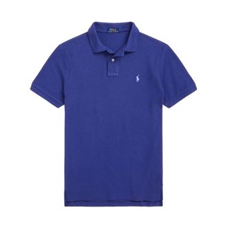 Polo Ralph Lauren Custom Slim Fit Mesh Polo Shirt - - Tops - Herren - Blau - 2XL