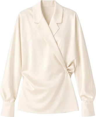 Meimeij M6Ff03 Blouse - Femme - Blouses et Chemises - Beige - Taille: 38 FR