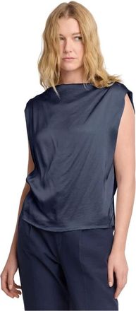 Kocca Femme, Blouses et Chemises, Bleu, Taille: 38 FR Haut sophistiqu&eacute; &agrave; &eacute;paules larges