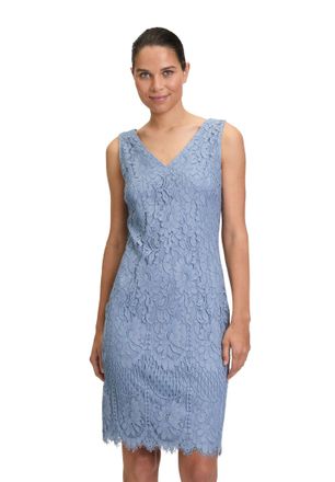Vera Mont Damen Etuikleid mit Spitze 42, Light Steel Blue