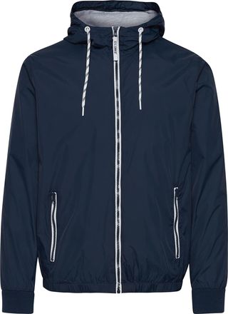 Indicode IDRikko Herren Übergangsjacke Herrenjacke Jacke hochabschließender Kragen mit Kapuze, Größe:2XL, Farbe:Navy (400)