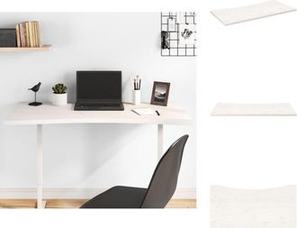 vidaXL Vidaxl - Schreibtischteile & -zubehör - Living Schreibtischplatte Weiß 100x60x2,5 cm Massivholz Kiefer - Weiß