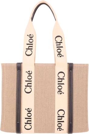 Chlo&eacute; Femme, Sacs, Beige, Taille: ONE Size Woody Medium Tote
