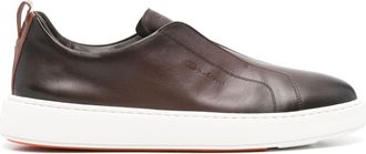 Santoni baskets en cuir - Marron