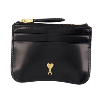 Ami Paris Paris Zipped Card Holder - - Accessories - Damen - Schwarzk - ONE SIZE