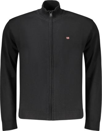 Napapijri Homme, Sweatshirts et sweats &agrave; capuche, Noir, Taille: 3XL Cardigan &agrave; manches longues