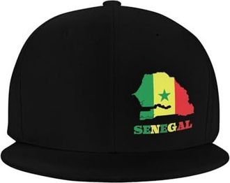 Generic Drapeau du S&eacute;n&eacute;gal Carte du S&eacute;n&eacute;gal Homme Femme Strapback Cap Anti-UV Casquette De Baseball S&eacute;chage Rapide Chapeaux Pare-Soleil pour Golf Camping P&ecirc;ch