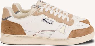 Faguo Baskets cr&egrave;me & beige clair cuir & su&egrave;de - COMMUTE 1