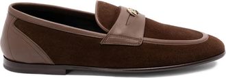 Dolce & Gabbana Split emblem-penny loafers - Braun