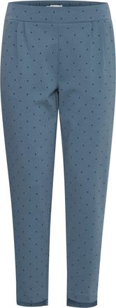 Ichi IHKATE Damen Hose Stoffhose mit Eingrifftaschen Gummizug Gemustert Regular fit, Größe:XL, Farbe:Blue Mirage Flock Dot (203449)