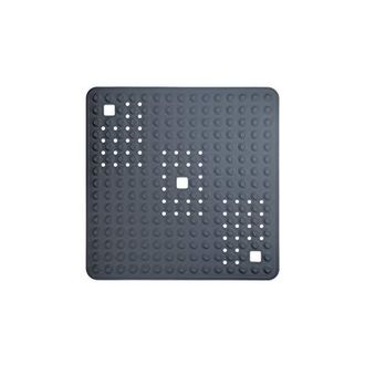 WohnDirect Tapis de Douche Gris/carr&eacute; : 60x60 cm - tr&egrave;s antid&eacute;rapant & tr&egrave;s Robuste - Tapis antid&eacute;rapant pour la Douche ou Le Bain - Lavable &agrave; 60&deg;C
