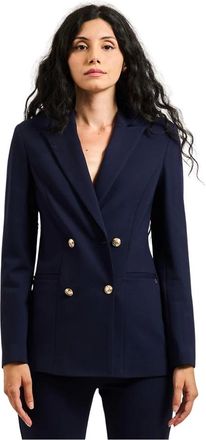 Gaudì Femme, Vestes, Bleu, Taille: 42 FR Blazer Bleu à Double Boutonnage avec Boutons Dorés
