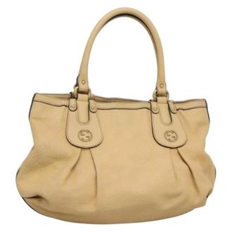 Gucci Pre-owned Cuir sacs-gucci - Femme - Pre-owned - Beige - Taille: ONE Size