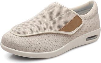 Generic Chaussures Orthopédiques pour Hommes Femmes, Baskets À Enfiler Larges pour Les Diabétiques, Fasciite Plantaire Et Pieds Enflés Chaussons Pieds Nus,Bei