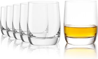 Stölzle Whisky Gläser Weinland 6er-Set 180ml - Hochwertige Whiskybecher in zeitlosem Design - Whiskey Tumbler aus bleifreiem Kristallglas - Spülmaschinen- & S