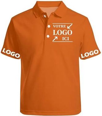 Generic Polo Homme et Femme Personnalisé Agrega tu Texto/Logo/foto Golf Tee Personnalisable Polos Manches Courtes Vêtements De Bricolage Chemise De Travail Ca