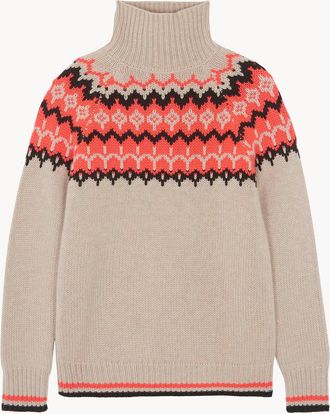 Kujten Pull cachemire femme col chemin&eacute;e, 12 fils - Pull Stella Jacquard