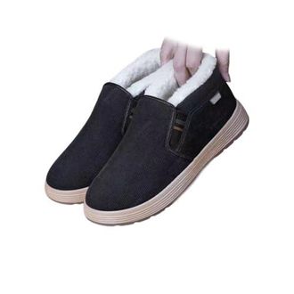 Generic Chaussons chauds et confortables pour homme, chaussures chaudes et moelleuses pour la marche en ext&eacute;rieur (Black,38)