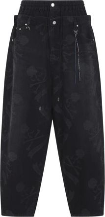MASTERMIND WORLD Homme, Jeans, Noir, Taille: L Aloha Wide Fit Jeans