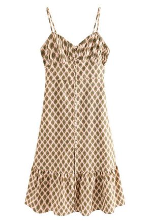 Next Midikleid Durchgekn&ouml;pftes Midikleid mit Leinenanteil (1-tlg)