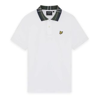 Lyle & Scott Tartan Collar Poloshirt - - Tops - Herren - Wei&szlig; - 2XL