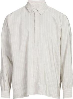 Camiel Fortgens Chemise oversize &agrave; rayures en lin m&eacute;lang&eacute;