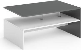 Vicco Table Basse Amato, Anthracite/Blanc, 90 x 60 cm