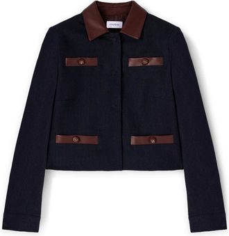 Motivi Femme, Vestes, Bleu, Taille: 44 FR Veste en jean avec empi&egrave;cements