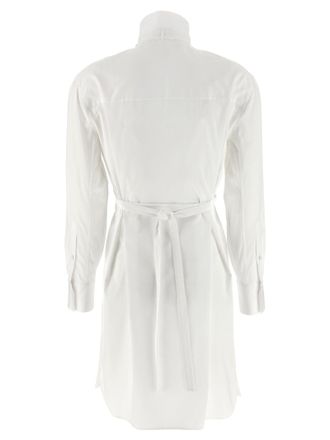 Alexander McQueen Womens White Cotton Midi Dress