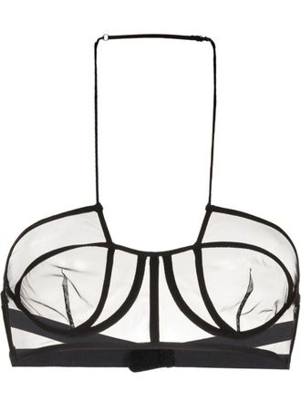 Nensi Dojaka soutien-gorge transparent &agrave; dos-nu - Noir