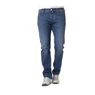 Jacob Cohen Slim Fit Blaue Jeans mit Golf Patch - - Jeans - Herren - Blau - W30