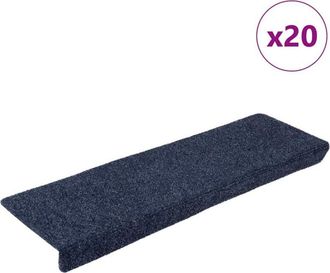 vidaXL Tapis descalier autocollants 20 pi&egrave;ces 65 x 21 x 4 cm Anthracite Bord rectangulaire Vidaxl