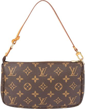 Louis Vuitton Crossbody Bags - Louis Vuitton Canvas Monogram Pochette Accessoire - Gr. unisize - in Braun - f&uuml;r Damen