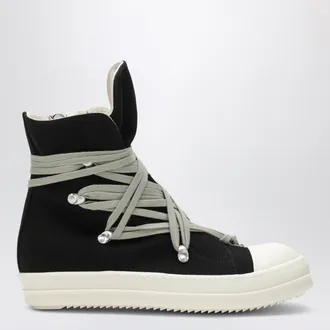 Rick Owens Schwarze Megalace-Sneaker aus Denim