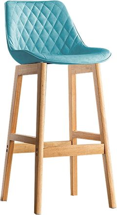 Generic Barhocker, Tresenst&uuml;hle aus Kunstleder im Landhausstil, K&uuml;chenbarhocker mit Holzbeinen und Fu&szlig;st&uuml;tze, Tragkraft 150 kg