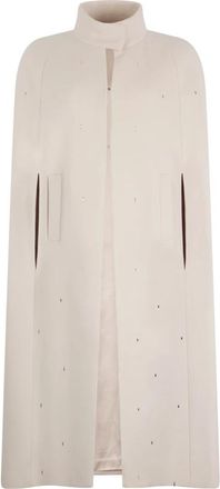 PESERICO Femme, Vestes, Beige, Taille: 42 FR Cape &agrave; col montant