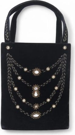 Dior Clutches - VINTAGE CHRISTIAN DIOR MINI CABAS STRASS SCHWARZE - Gr. unisize - in Schwarz - f&uuml;r Damen