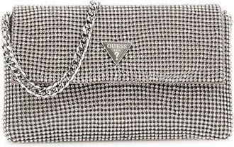 Guess Zalina Mini Flap Clutch Silver