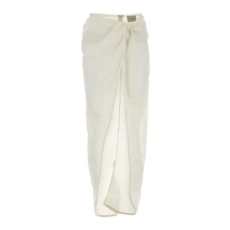 Le Kasha Femme, Jupes, Blanc, Taille: 38 FR Qaraya Linen Skirt