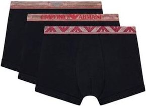 Emporio Armani Lot de 3 boxers en coton m&eacute;lang&eacute;
