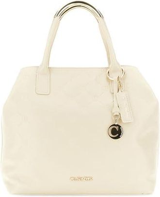 Caf&egrave;noir Sac Fourre-tout Avec Poign&eacute;es Tubulaires Et Accessoire En M&eacute;tal, Pour Femme, Couleur Gris, Taille Taille Unique