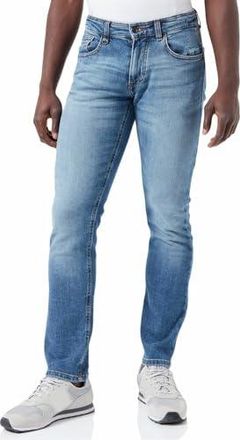 Camel Active Herren Slim Fit 5-Pocket Jeans Blau, Menswear-38/34 Pantalons, Bleu, 38W / 34L Homme