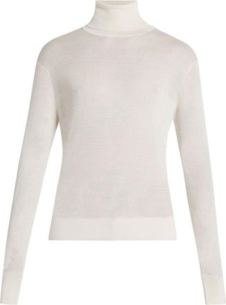 Tom Ford Fein gerippter Pullover - Wei&szlig;