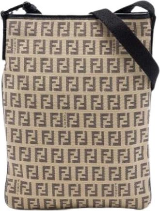 Fendi Sac bandouli&egrave;re en toile Pre-owned - Femme - Pre-owned - Beige - Taille: ONE Size