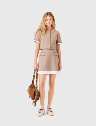 Maje Robe 2-en-1 Esprit Tailleur - Beige - Taille 34 - Maje