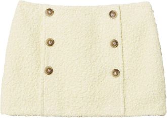 Twin-Set Midirock mit texturiertem Finish - Gelb