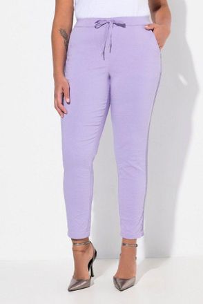 Miamoda Schlupfhose Crinkle-Hose Glitzer-Seitenstreifen Elastikbund