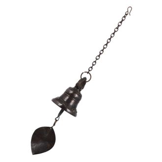 Cabilock Gogogmee Vintage Feng Shui Glocke Handgefertigt Antikes Tempel Design Kleine Kupfer Buddha Windglocke Ø Dekoratives Hängeornament für Haus Garten Terr