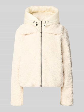 AMBER & JUNE Jacke aus Teddyfell mit Zweiwege-Rei&szlig;verschluss